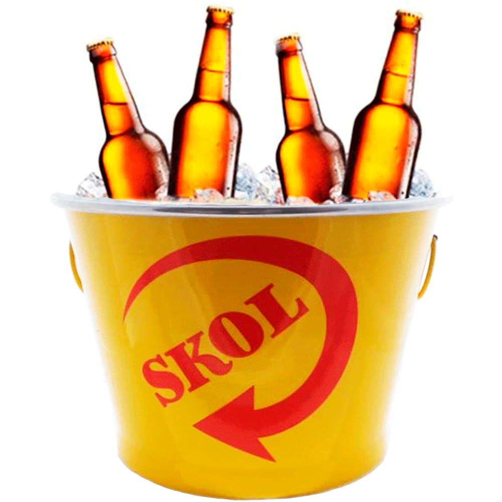 Balde de Cerveja Budweiser Vermelho - Versare Anos Dourados ...